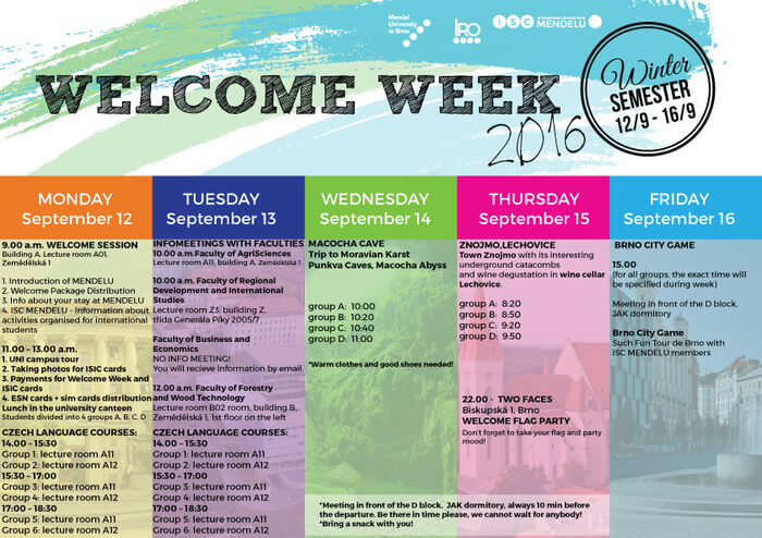Welcome Week - MENDELU